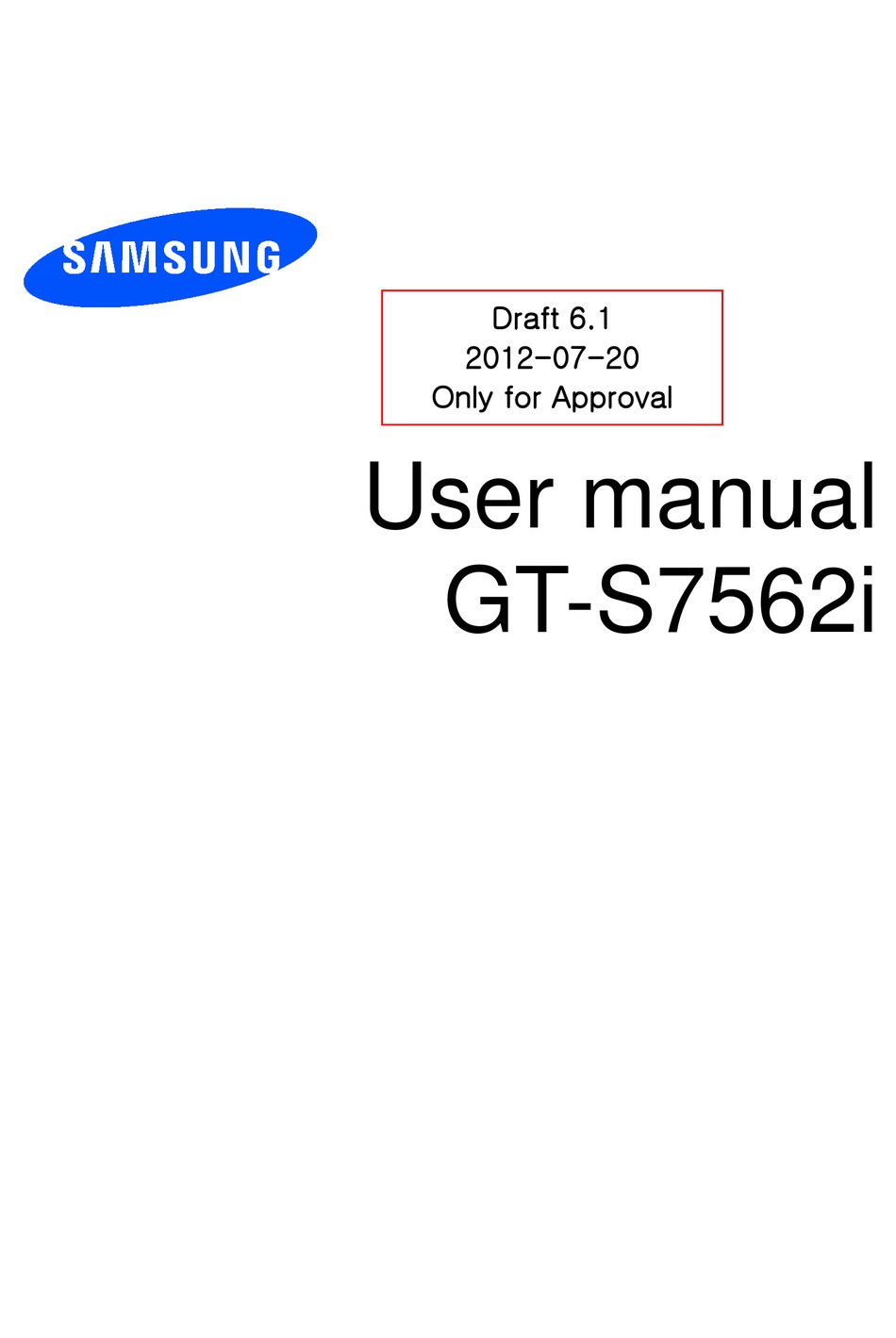 SAMSUNG GT-S7562I USER MANUAL Pdf Download | ManualsLib