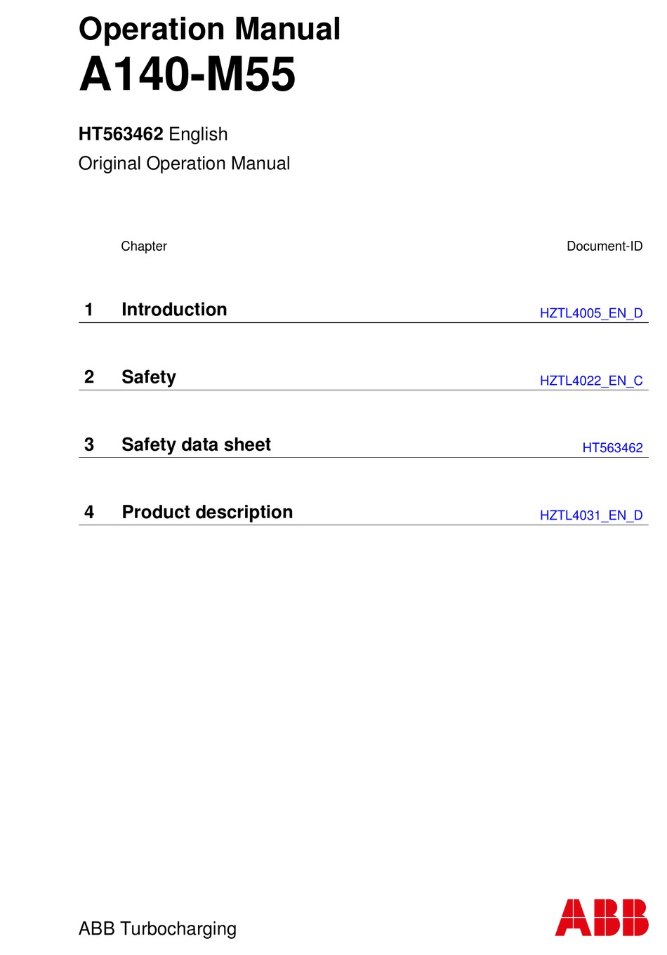 ABB HT563462 OPERATION MANUAL Pdf Download | ManualsLib