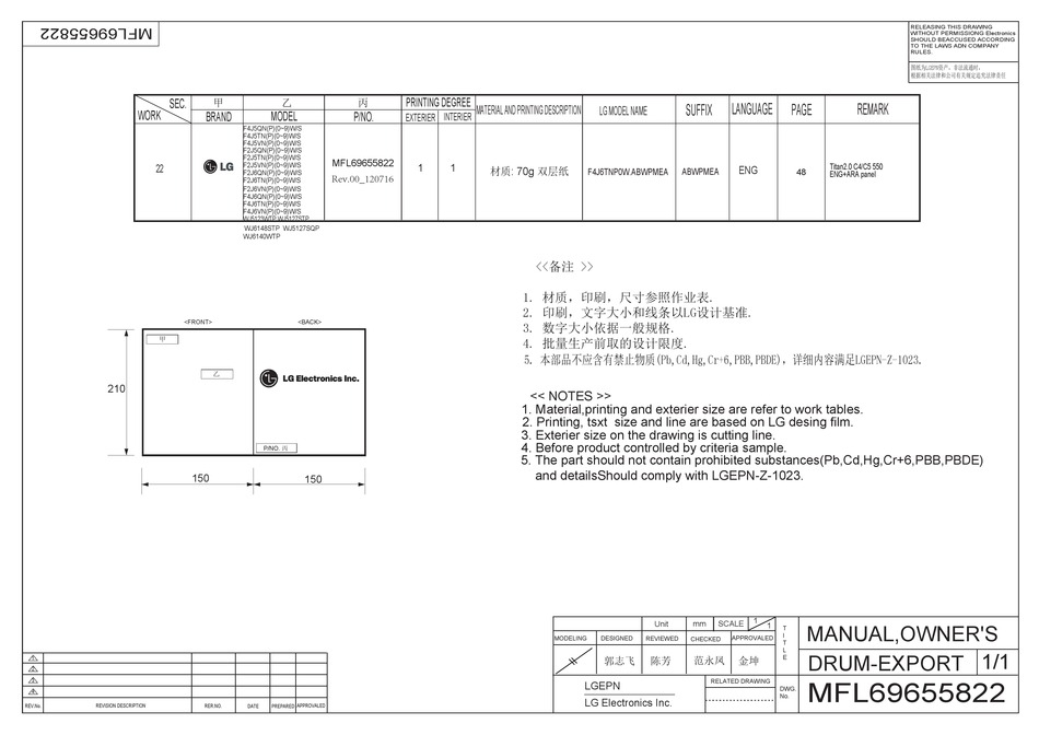 LG F4J5QN(P)(0~9)W/S OWNER'S MANUAL Pdf Download | ManualsLib