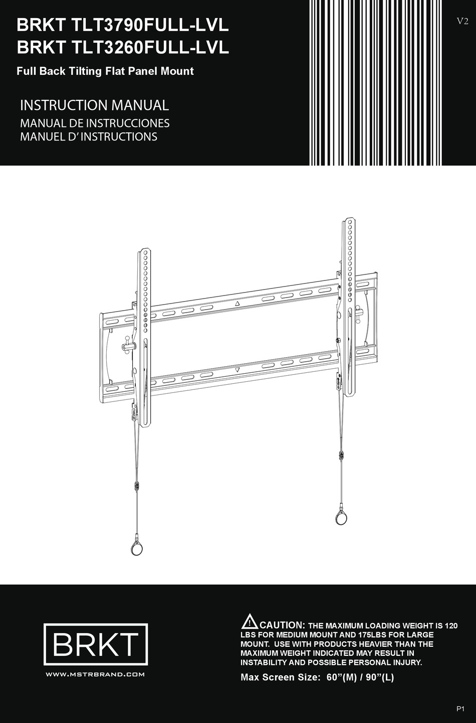 BRKT TLT3790FULL-LVL INSTRUCTION MANUAL Pdf Download | ManualsLib