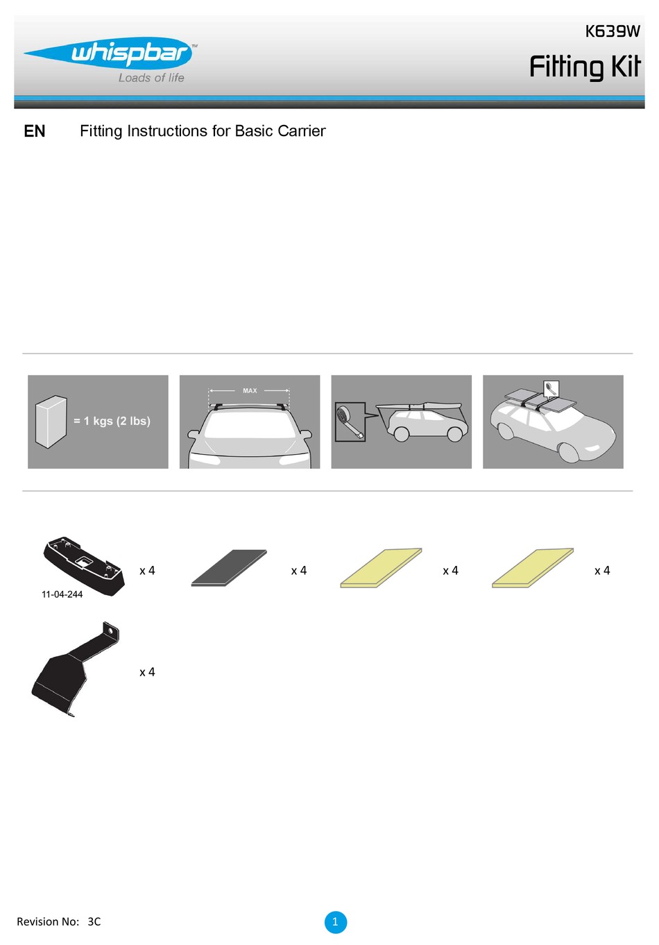 WHISPBAR K639W FITTING INSTRUCTIONS MANUAL Pdf Download | ManualsLib
