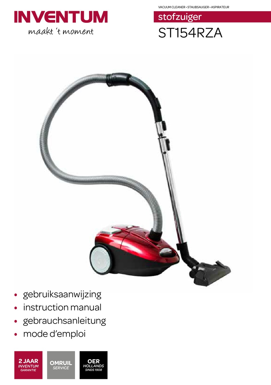 INVENTUM ST154RZA INSTRUCTION MANUAL Pdf Download | ManualsLib