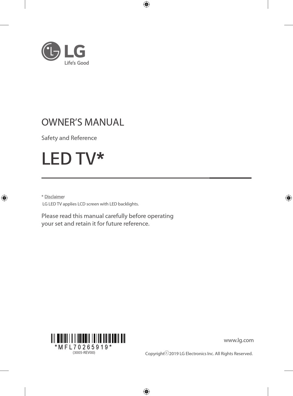 LG 32LM562BPTA OWNER'S MANUAL Pdf Download | ManualsLib