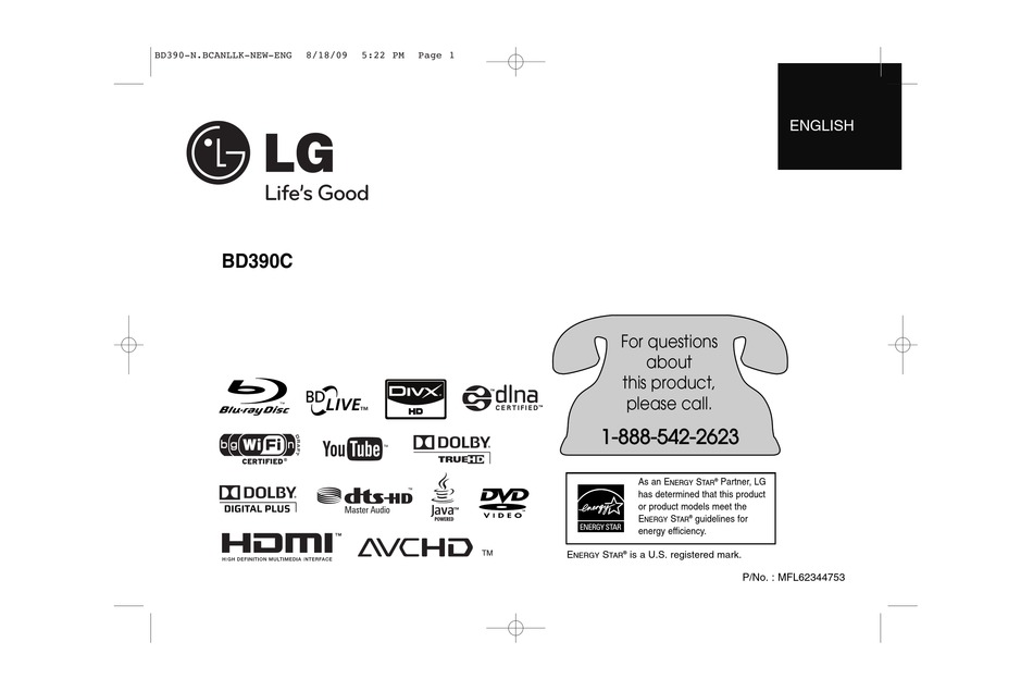 LG BD390C OWNER'S MANUAL Pdf Download | ManualsLib