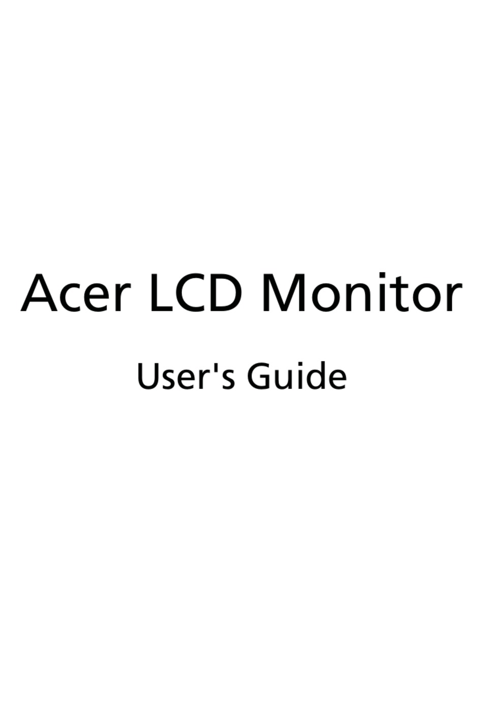 ACER KA0 KA240HBID USER MANUAL Pdf Download | ManualsLib
