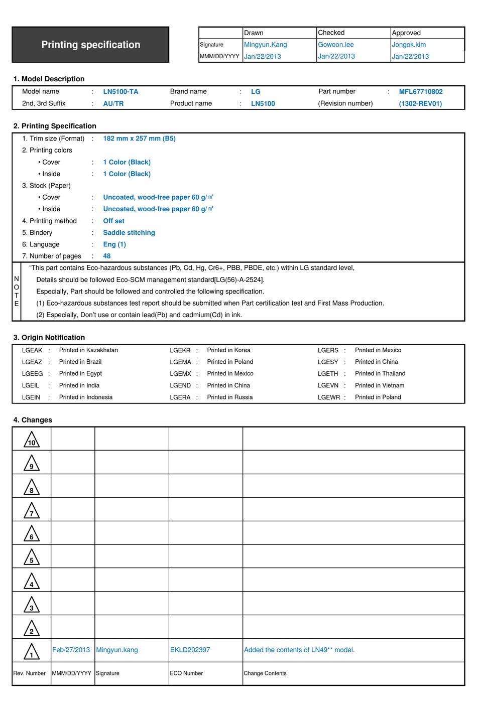 LG 32LN511 SERIES OWNER'S MANUAL Pdf Download | ManualsLib