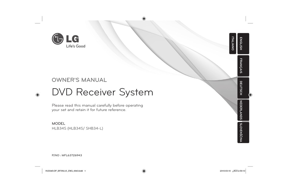 LG HLB34S OWNER'S MANUAL Pdf Download | ManualsLib
