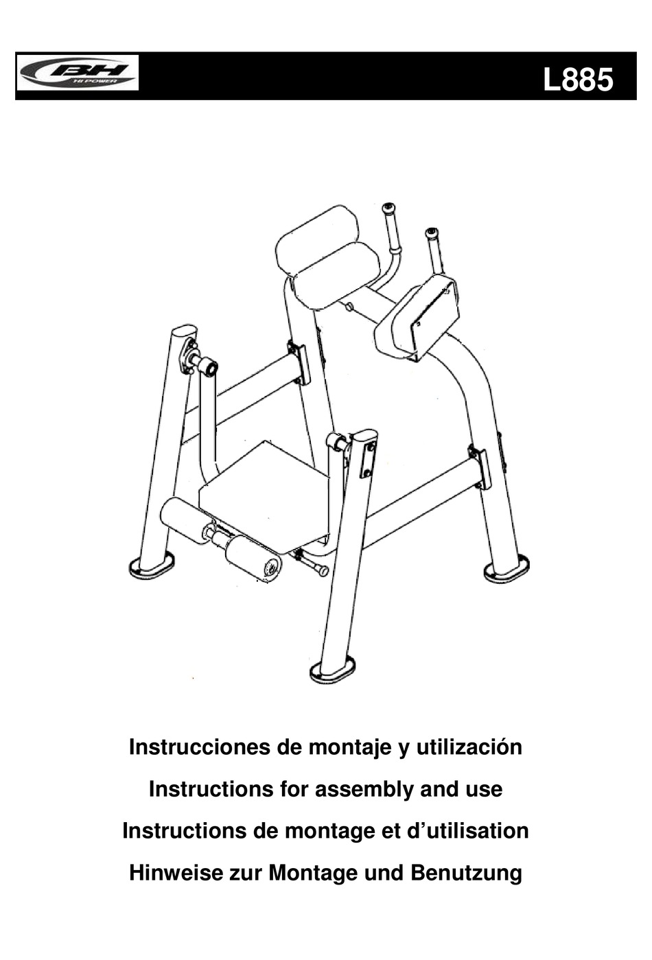 BH L885 INSTRUCTIONS FOR ASSEMBLY AND USE Pdf Download | ManualsLib