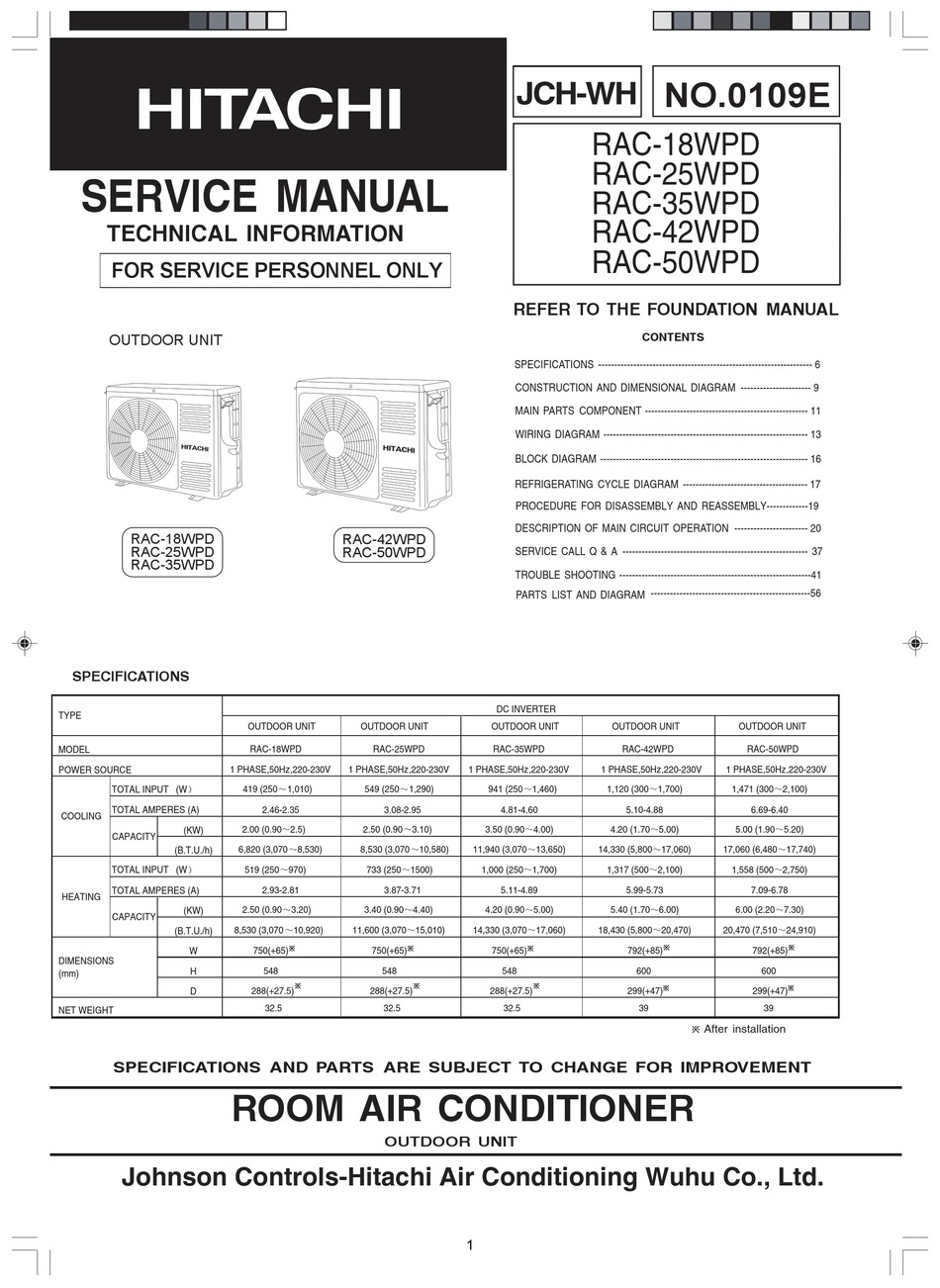 HITACHI RAC 18WPD SERVICE MANUAL Pdf Download ManualsLib hitachi-rac-18wpd-service-manual-pdf-download-manualslib