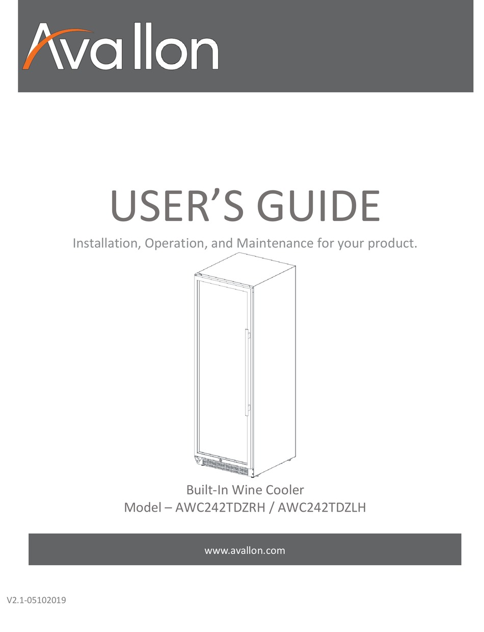 AVALLON AWC242TDZRH USER MANUAL Pdf Download | ManualsLib