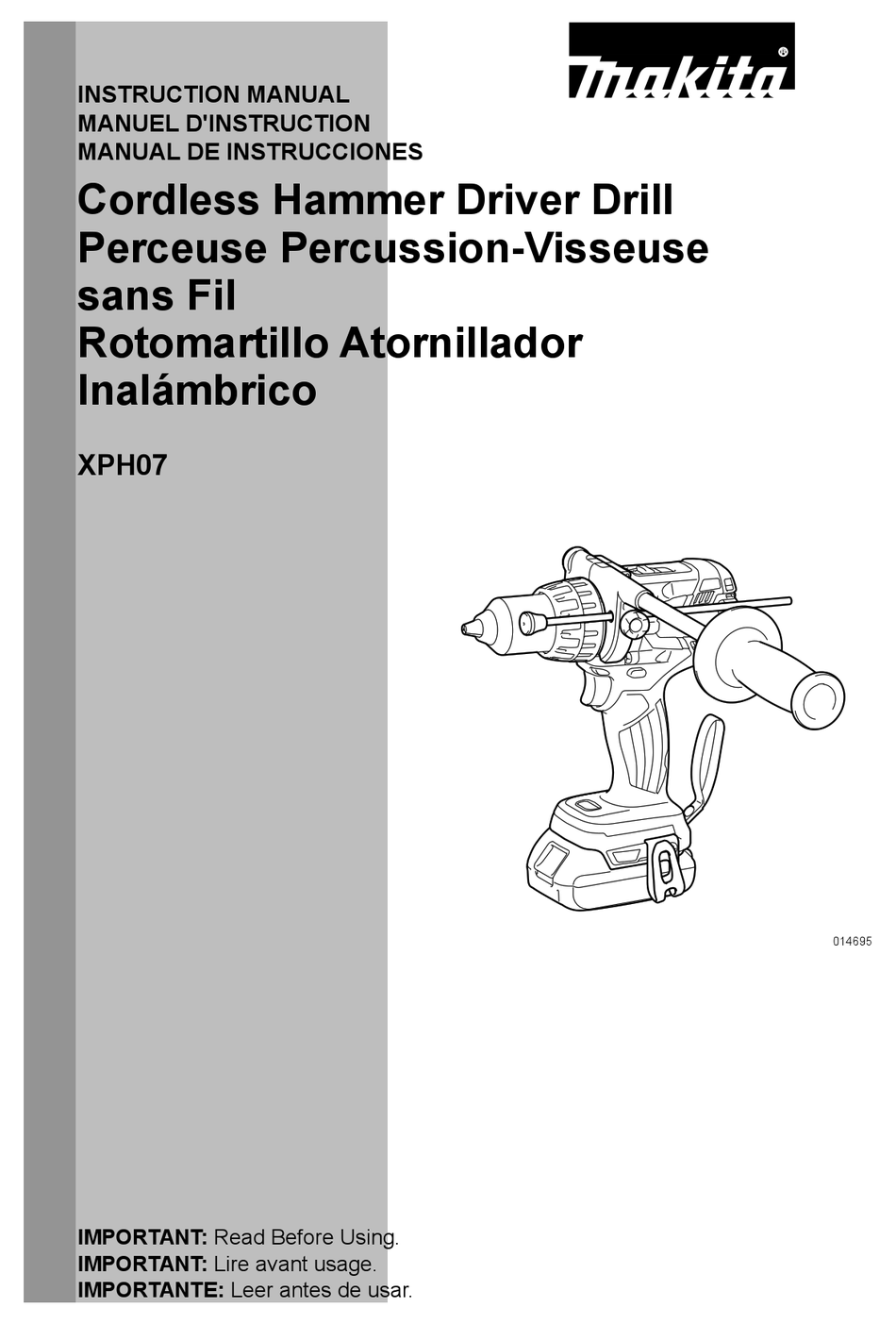 MAKITA XPH07Z INSTRUCTION MANUAL Pdf Download | ManualsLib