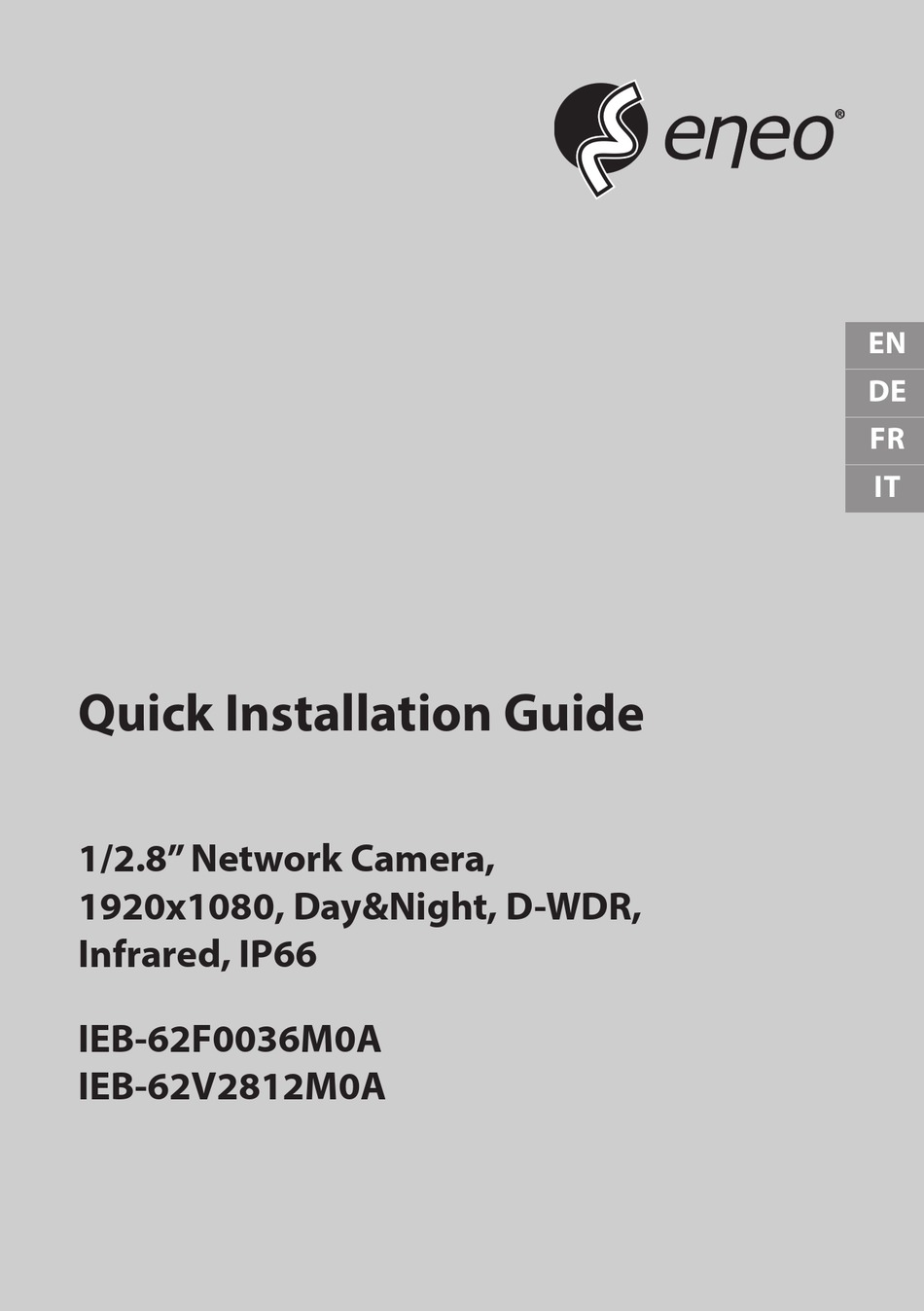 ENEO IEB-62F0036M0A QUICK INSTALLATION MANUAL Pdf Download | ManualsLib