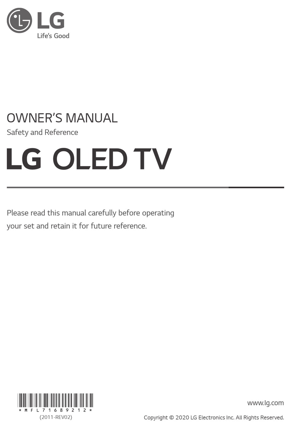 LG GX SERIES OWNER'S MANUAL Pdf Download | ManualsLib