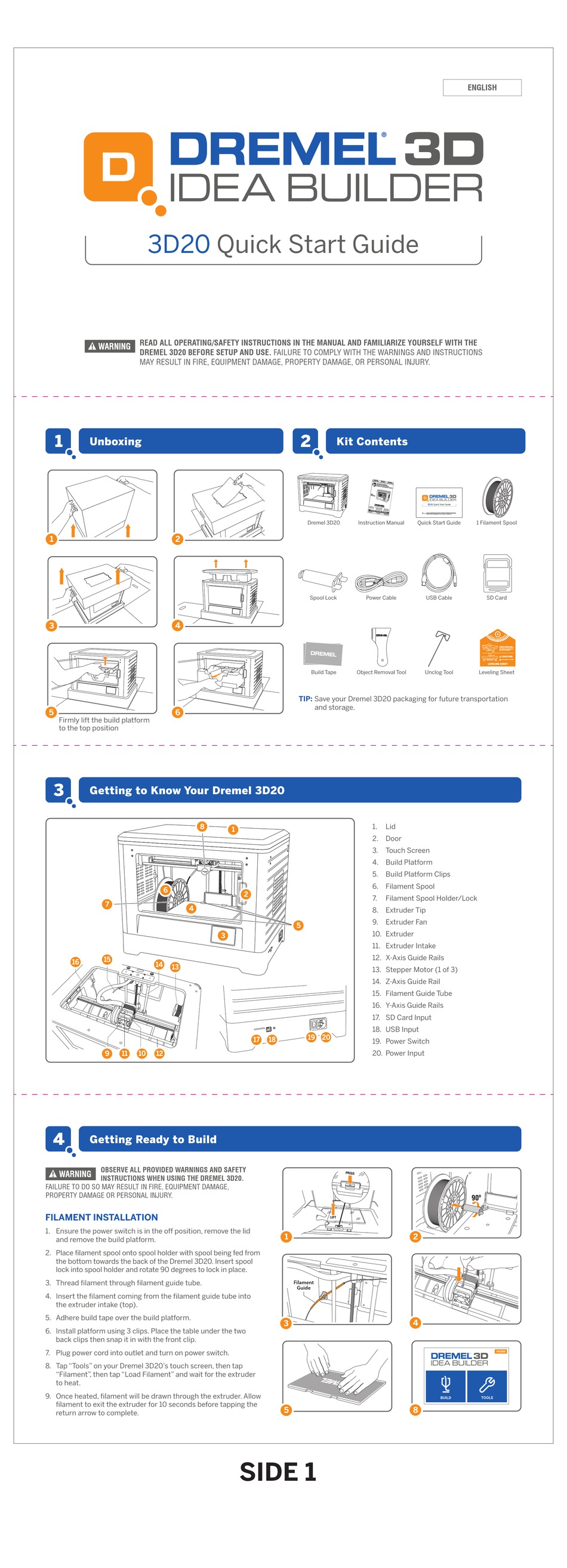 DREMEL 3D20 QUICK START MANUAL Pdf Download ManualsLib dremel-3d20-quick-start-manual-pdf-download-manualslib