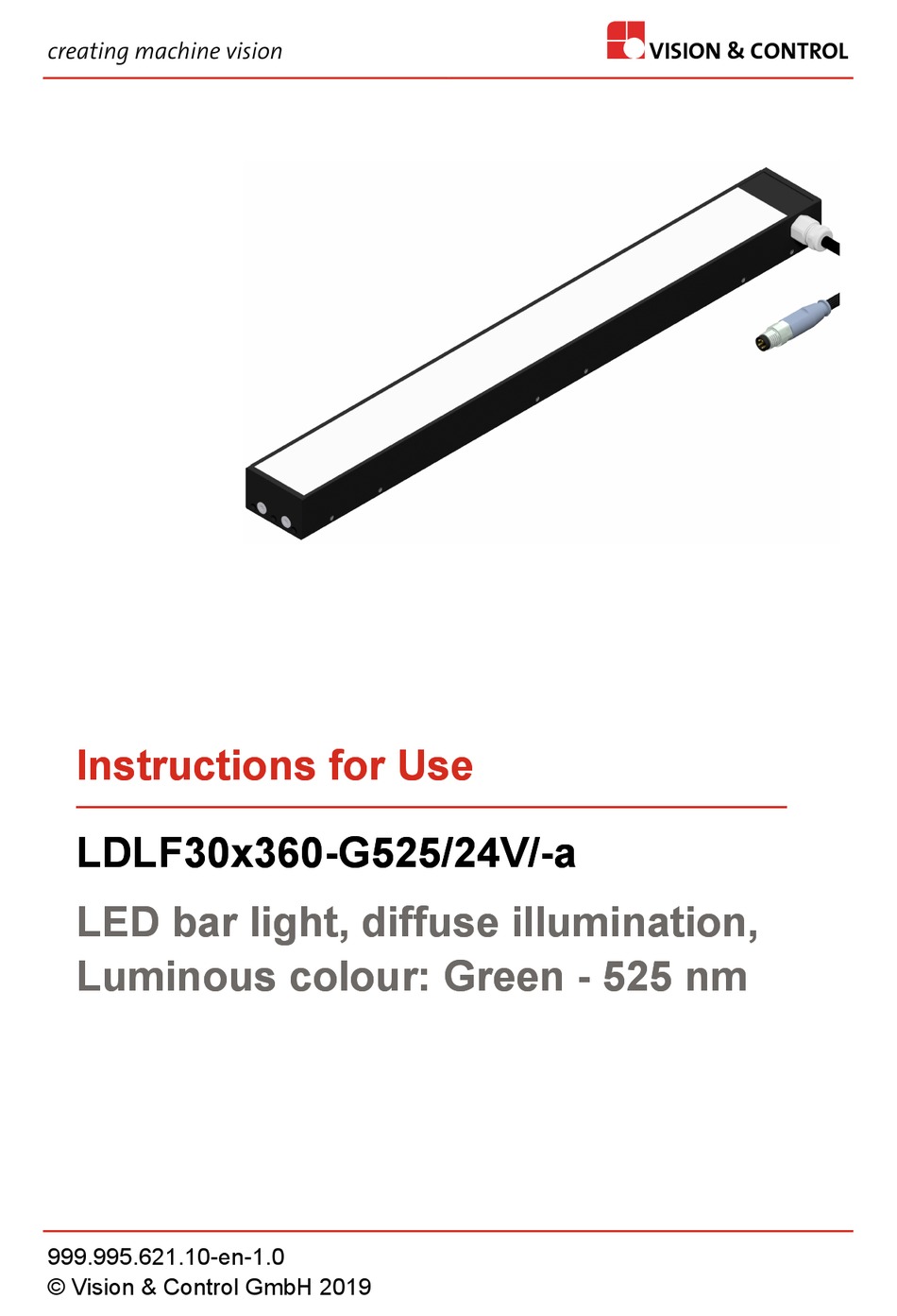VISION & CONTROL LDLF30X360-G525/24V/-A INSTRUCTIONS FOR USE MANUAL Pdf Download | ManualsLib