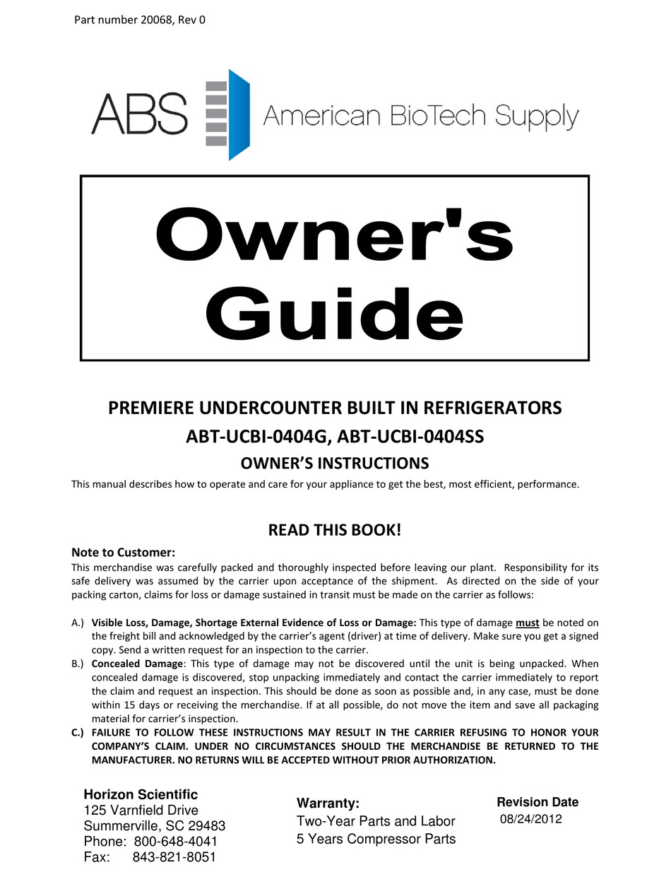 ABS ABT-UCBI-0404G OWNER'S MANUAL Pdf Download | ManualsLib