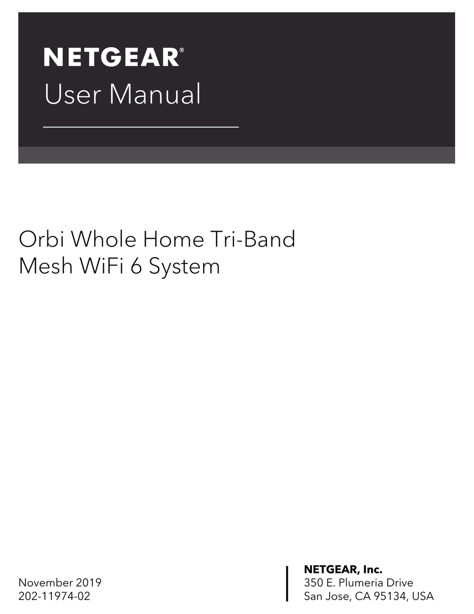 NETGEAR ORBI RBK852 USER MANUAL Pdf Download | ManualsLib