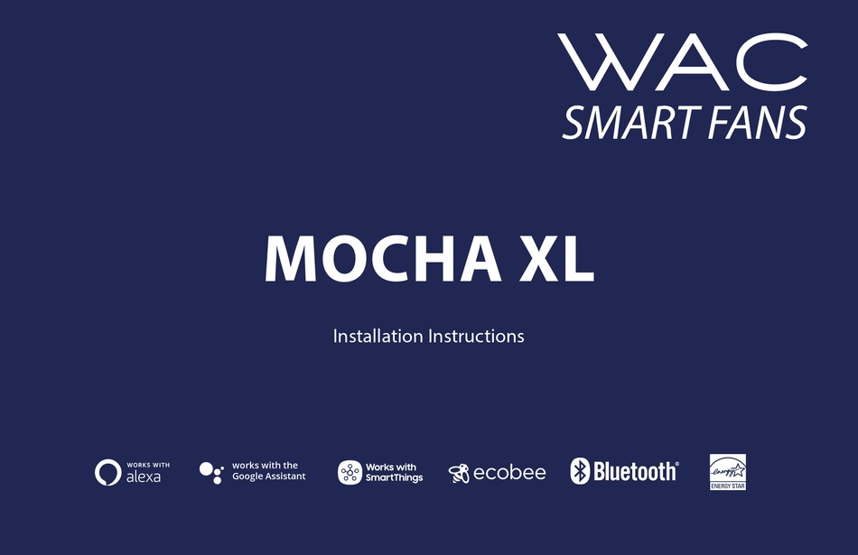 WAC LIGHTING MOCHA XL F-064 INSTALLATION INSTRUCTIONS MANUAL Pdf ...
