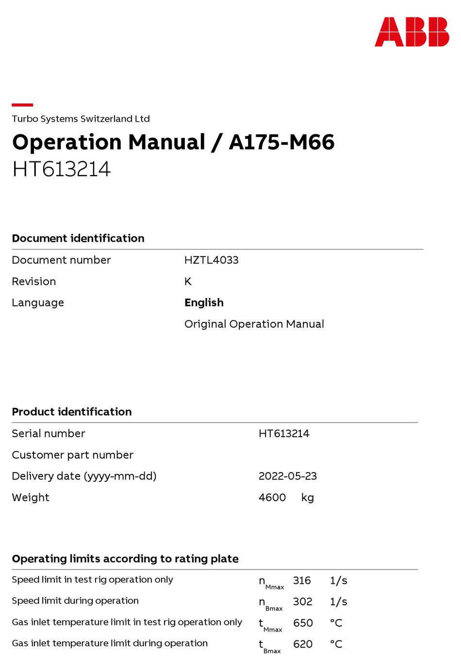ABB HT613214 OPERATION MANUAL Pdf Download | ManualsLib