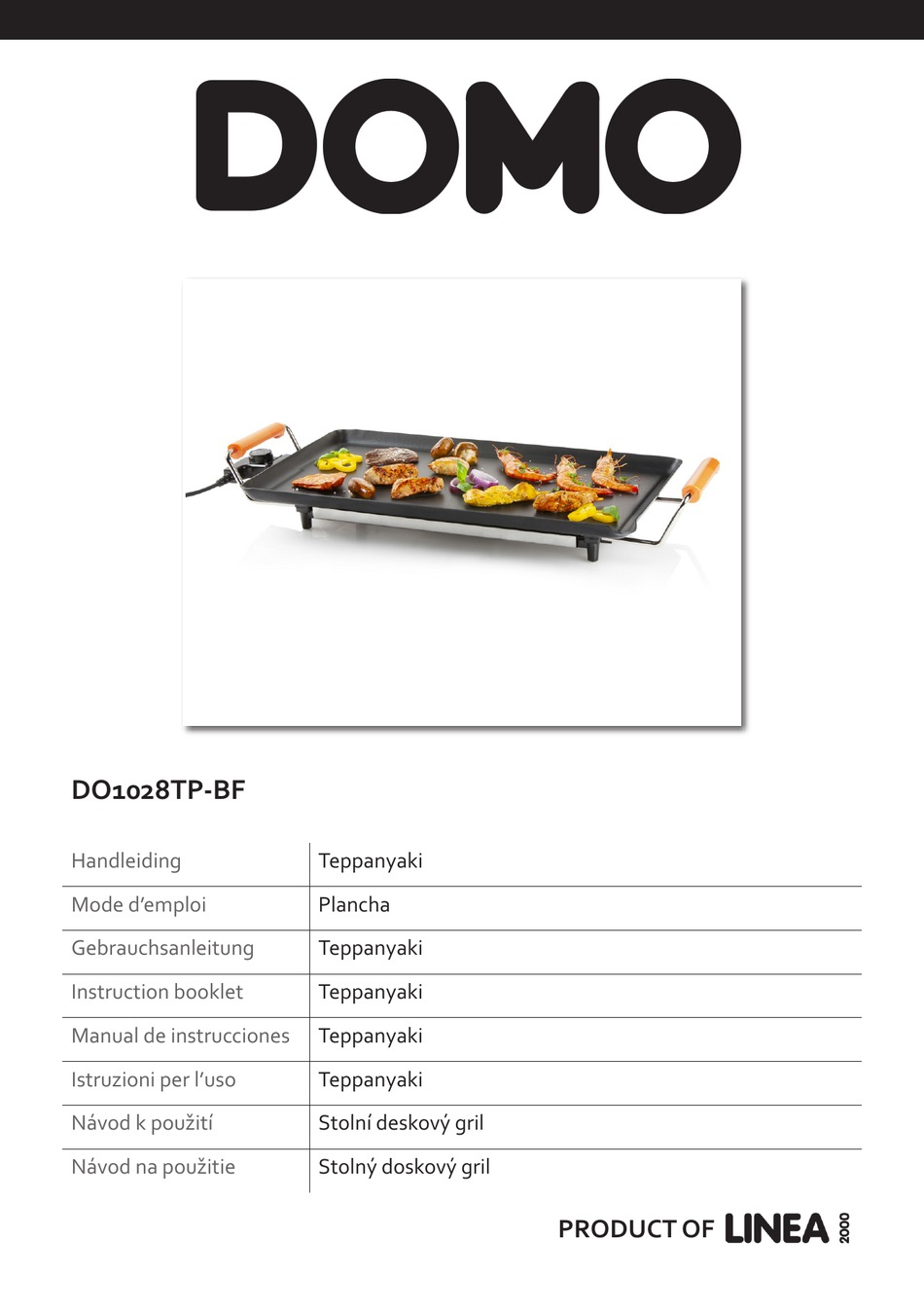 LINEA 2000 DOMO DO1028TP-BF INSTRUCTION BOOKLET Pdf Download | ManualsLib