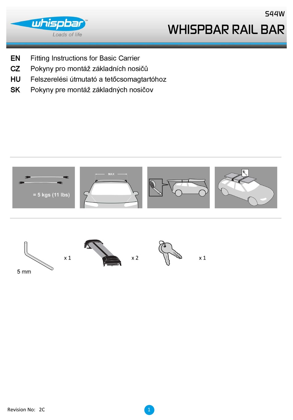 WHISPBAR S44W FITTING INSTRUCTIONS MANUAL Pdf Download | ManualsLib