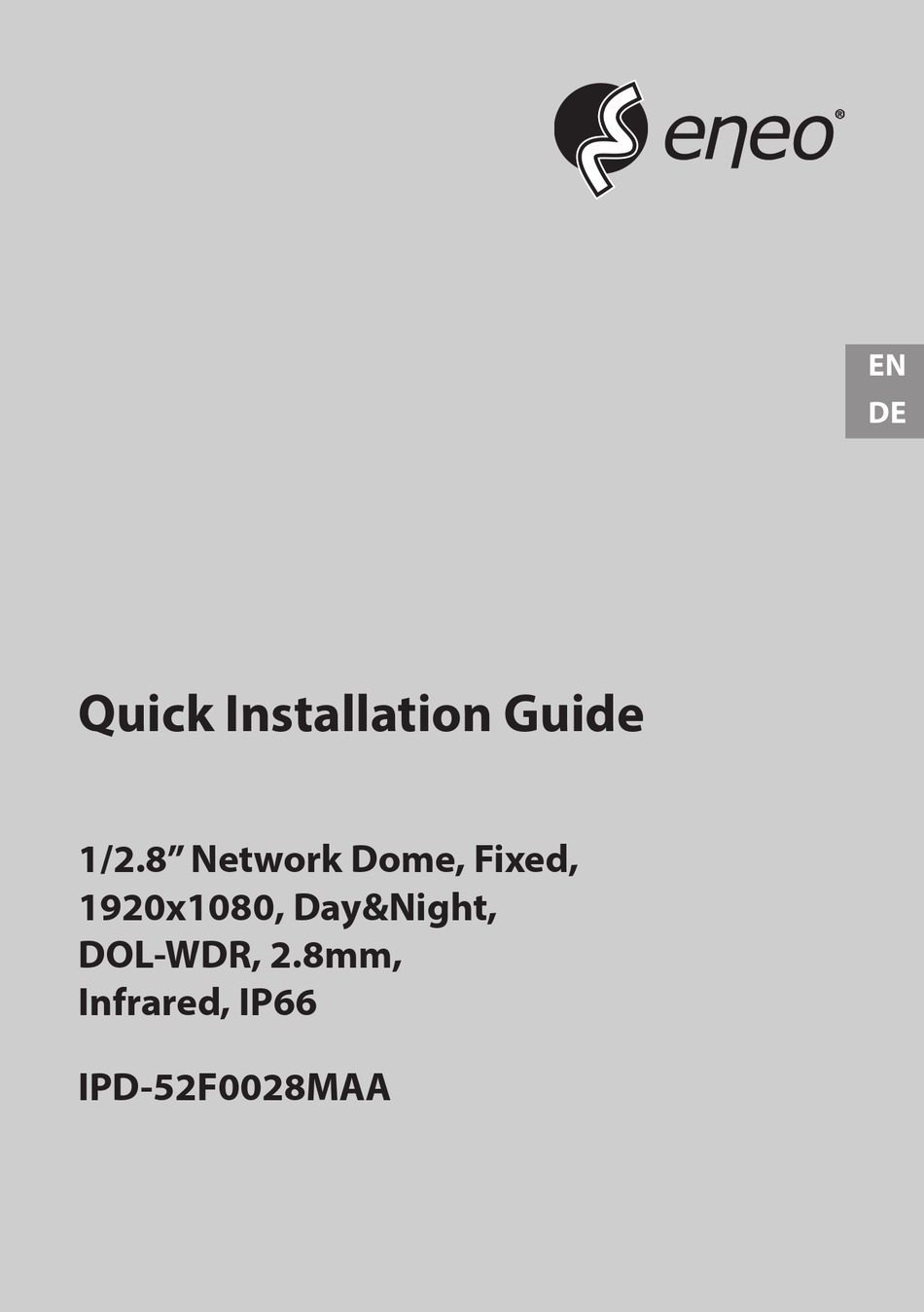 ENEO 232572 QUICK INSTALLATION MANUAL Pdf Download | ManualsLib