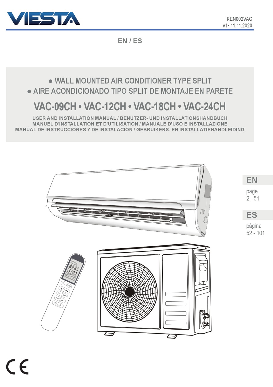 VIESTA VAC 09CH USER AND INSTALLATION MANUAL Pdf Download ManualsLib