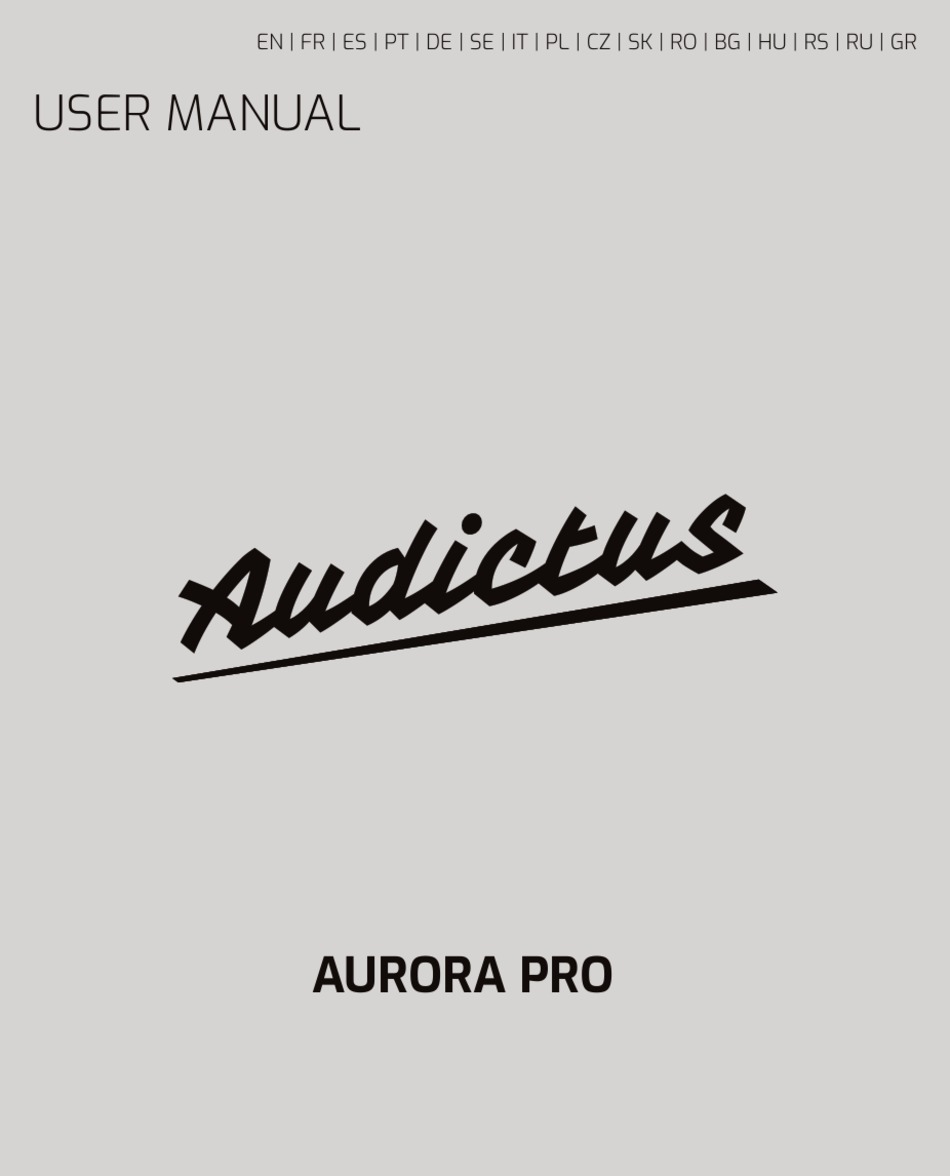 AUDICTUS AURORA PRO USER MANUAL Pdf Download | ManualsLib