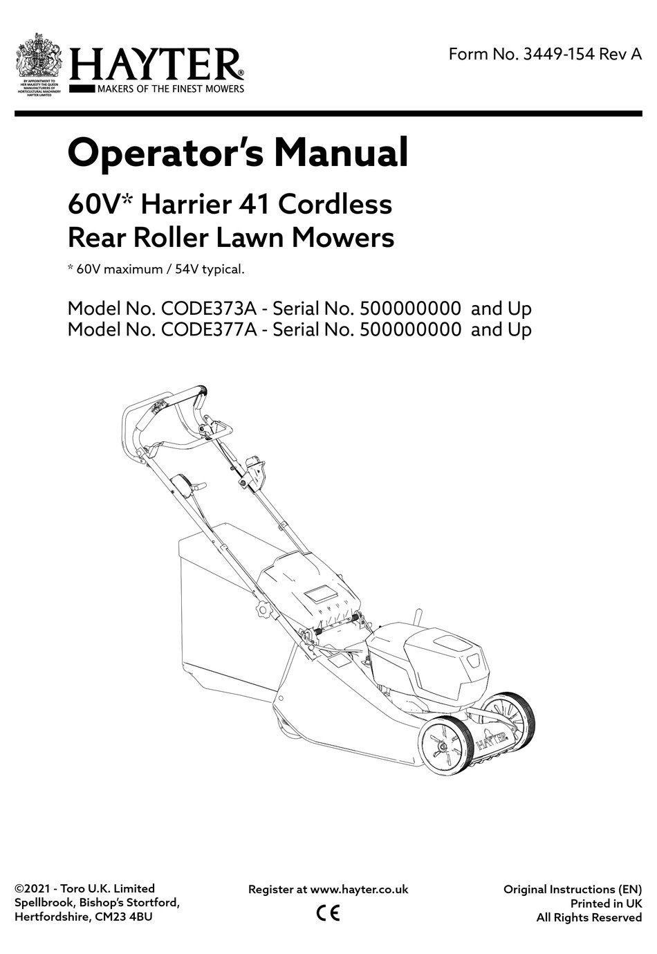 HAYTER CODE373A OPERATOR S MANUAL Pdf Download ManualsLib HAYTER CODE373A OPERATOR S MANUAL Pdf Download ManualsLib