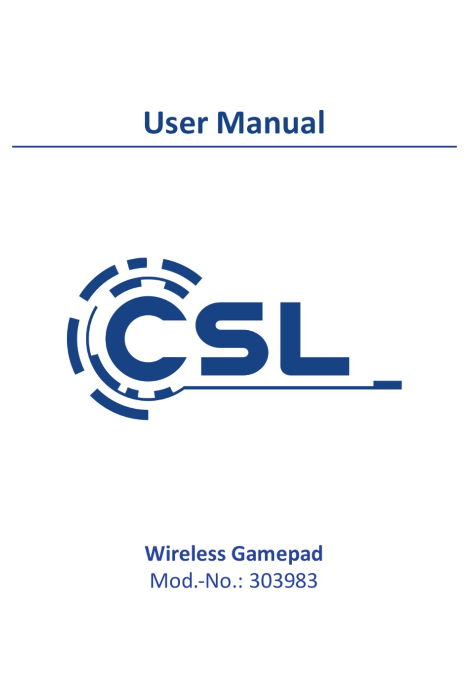 CSL 303983 USER MANUAL Pdf Download | ManualsLib