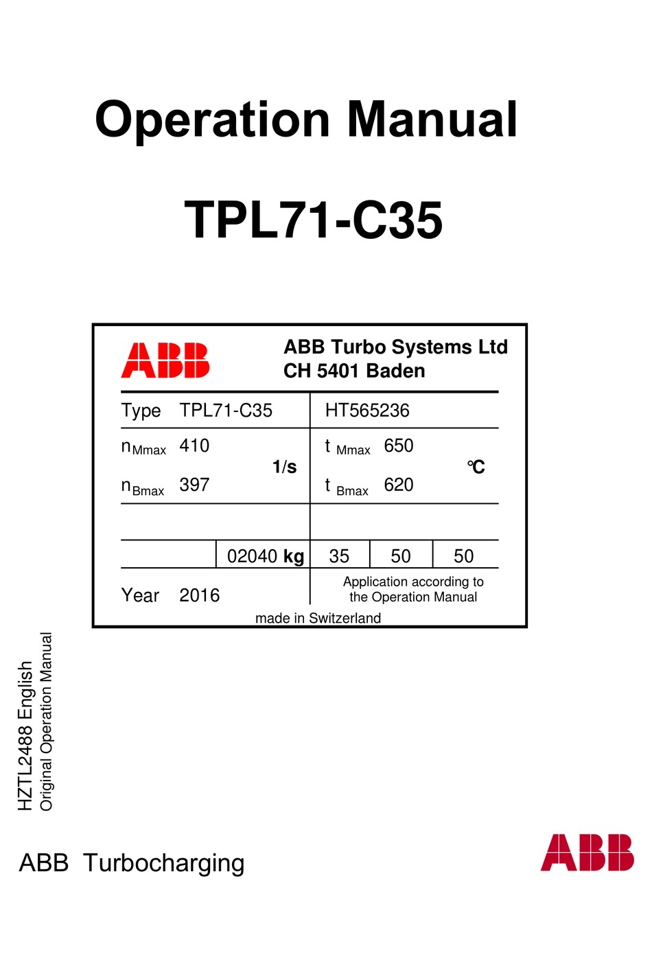 ABB HT565236 OPERATION MANUAL Pdf Download | ManualsLib
