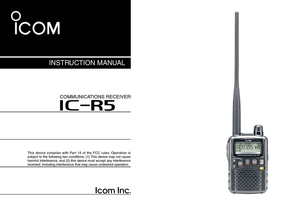 ICOM IC-R5 INSTRUCTION MANUAL Pdf Download | ManualsLib