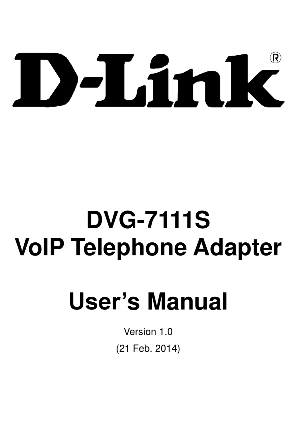 D-LINK DVG-7111S USER MANUAL Pdf Download | ManualsLib