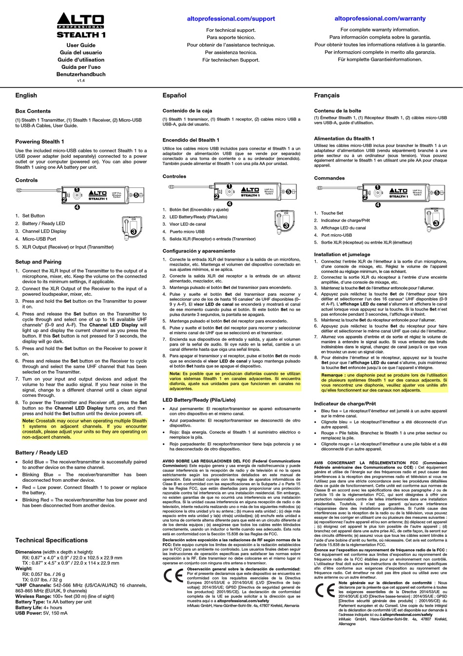 ALTO PROFESSIONAL STEALTH 1 USER MANUAL Pdf Download | ManualsLib