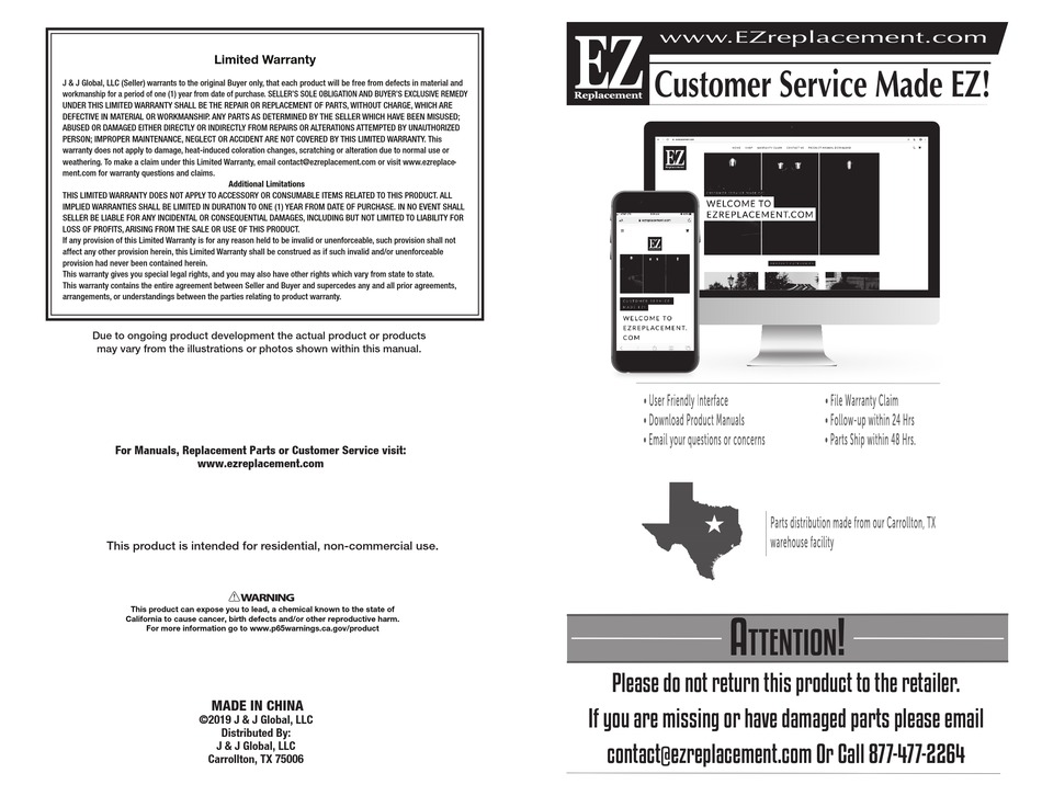 PATIO PREMIER 802009 INSTRUCTION MANUAL Pdf Download | ManualsLib