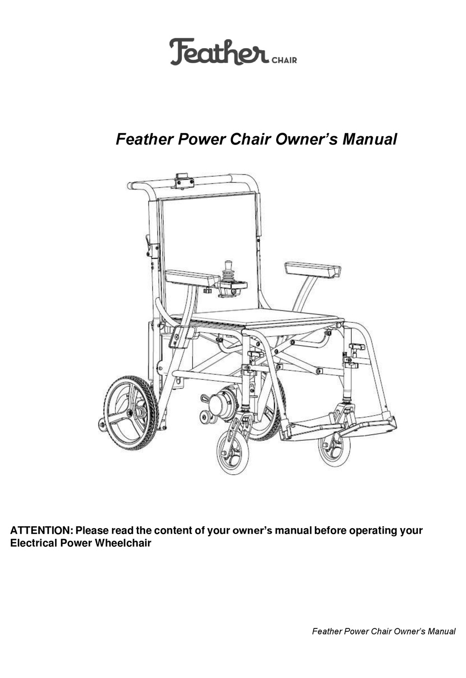FEATHER CHAIR FEATHER POWER CHAIR OWNER'S MANUAL Pdf Download | ManualsLib