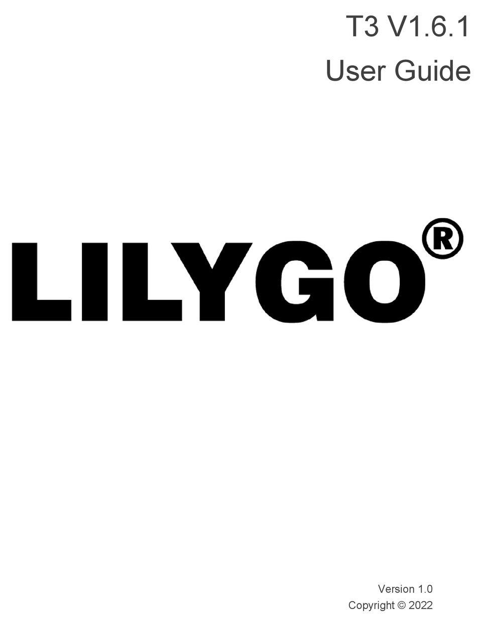 LILYGO T3 V1.6.1 USER MANUAL Pdf Download | ManualsLib LILYGO T3 V1.6.1 USER MANUAL Pdf Download | ManualsLib