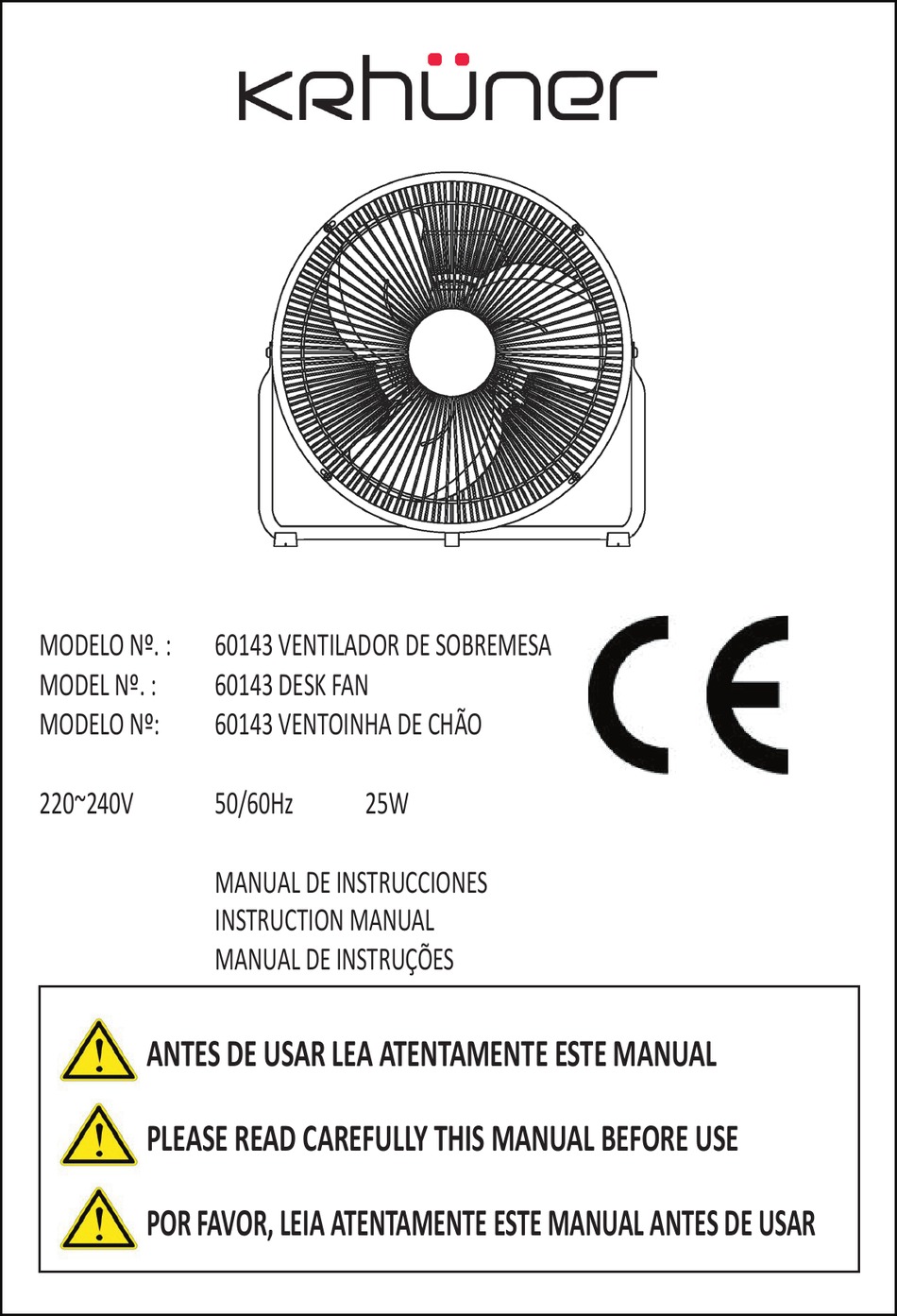 KRHÜNER 60143 MANUAL Pdf Download | ManualsLib