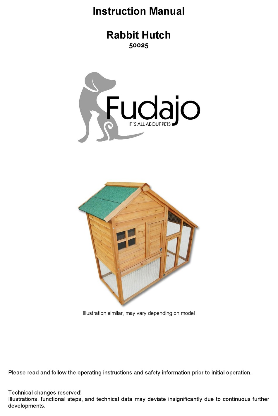 FUDAJO 50025 INSTRUCTION MANUAL Pdf Download | ManualsLib