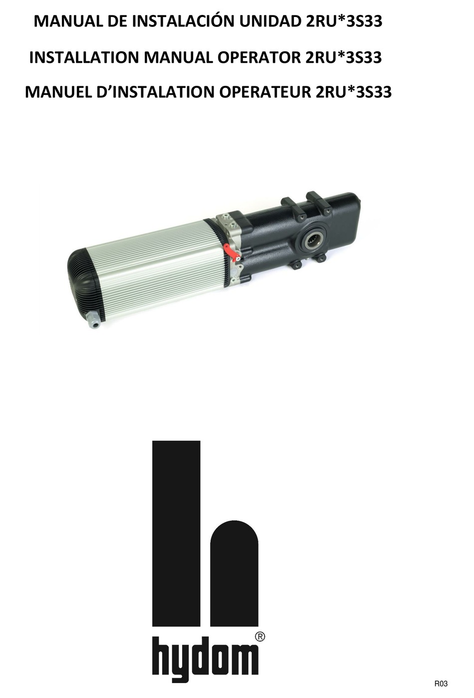 HYDOM ROTOR-UNIC 2RU3S33 INSTALLATION AND OPERATION MANUAL Pdf Download ...