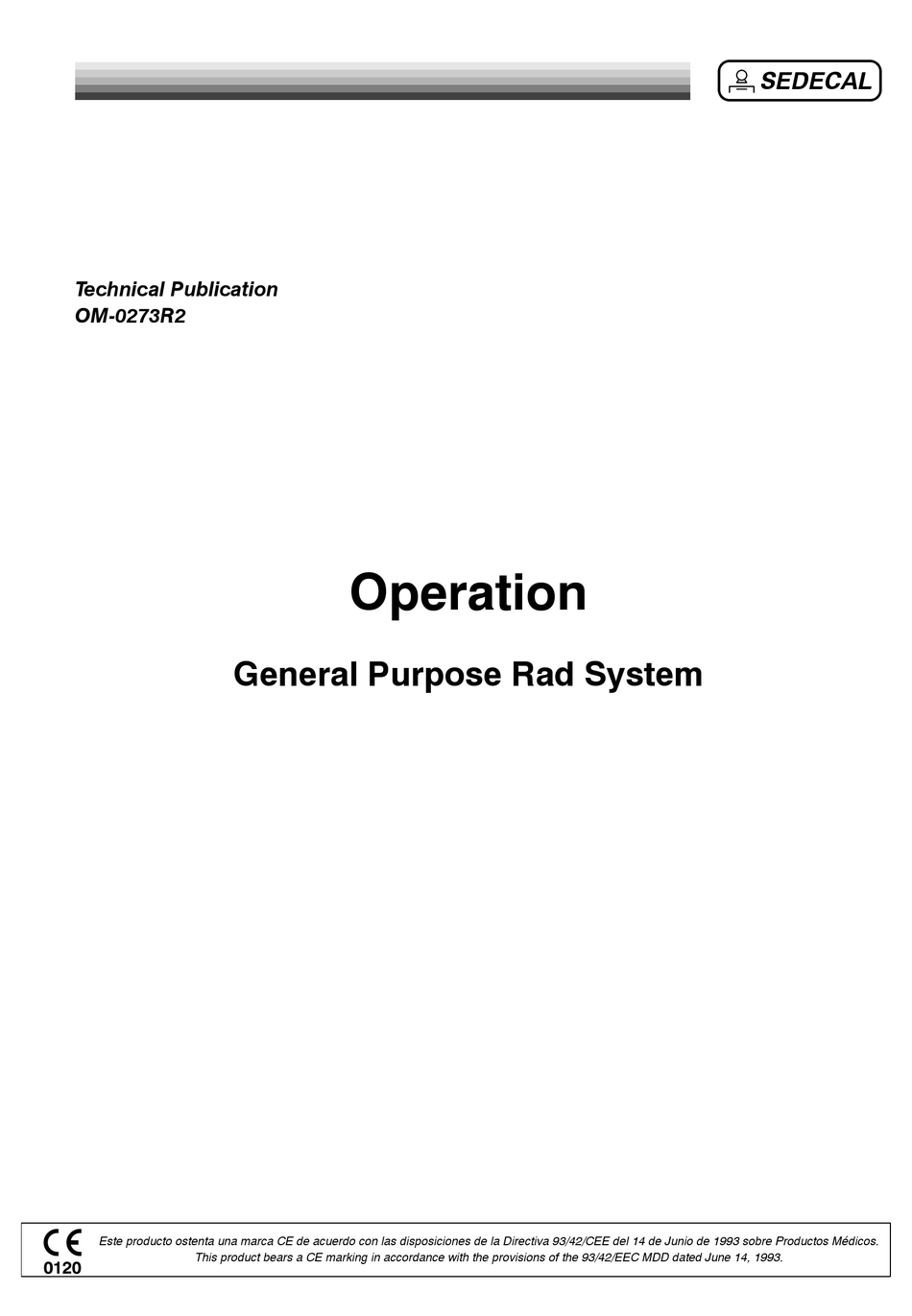 SEDECAL GENERAL PURPOSE RAD SYSTEM OPERATION Pdf Download | ManualsLib