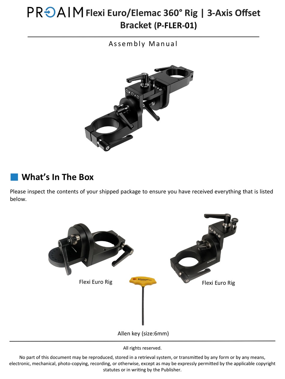 PROAIM P-FLER-01 ASSEMBLY MANUAL Pdf Download | ManualsLib