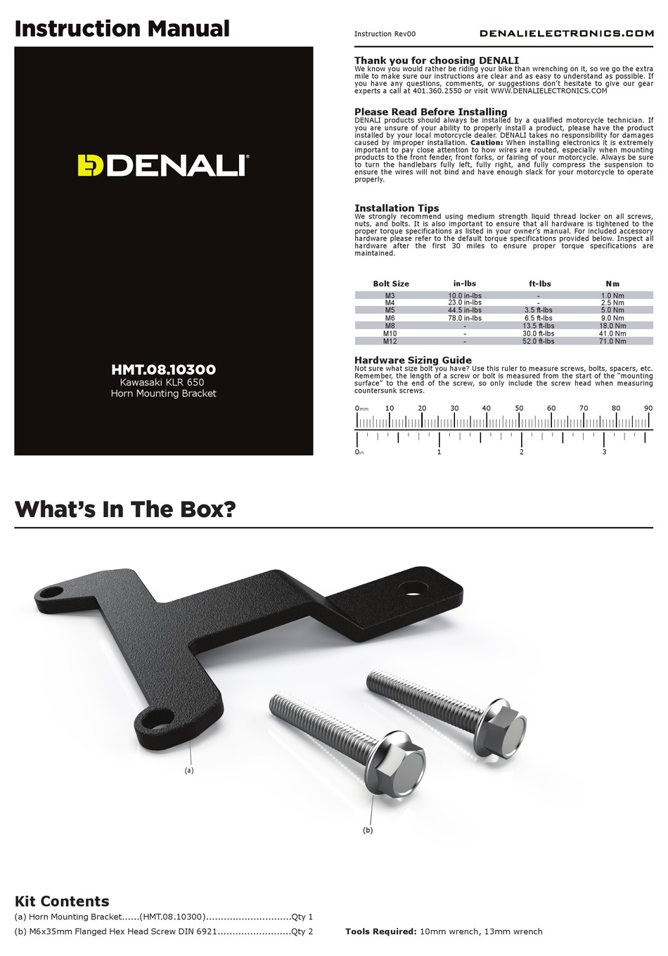 DENALI HMT.08.10300 QUICK START MANUAL Pdf Download | ManualsLib