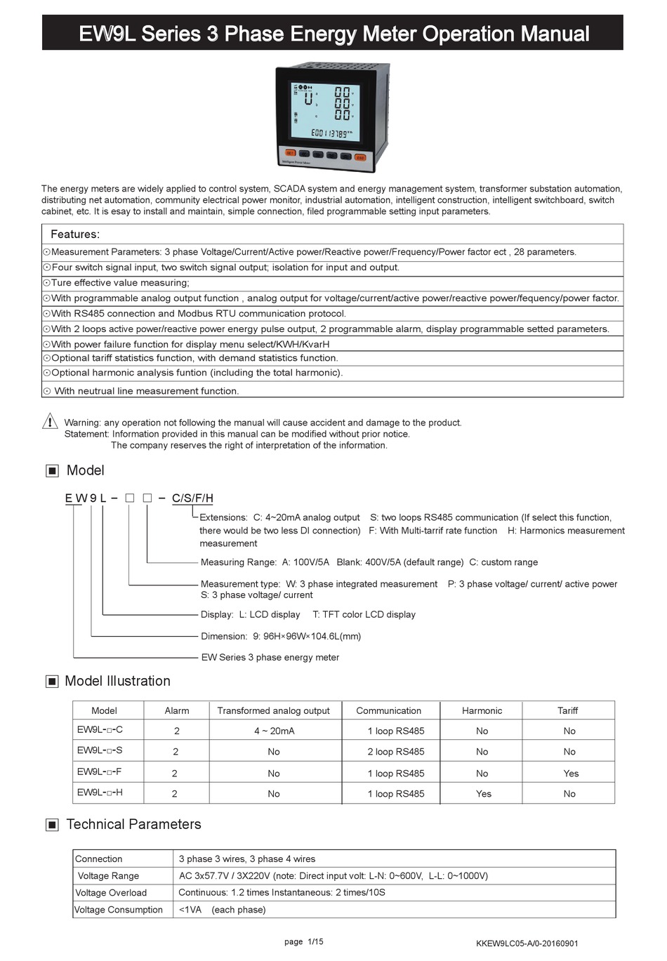 SOMMY EW9L SERIES OPERATION MANUAL Pdf Download | ManualsLib
