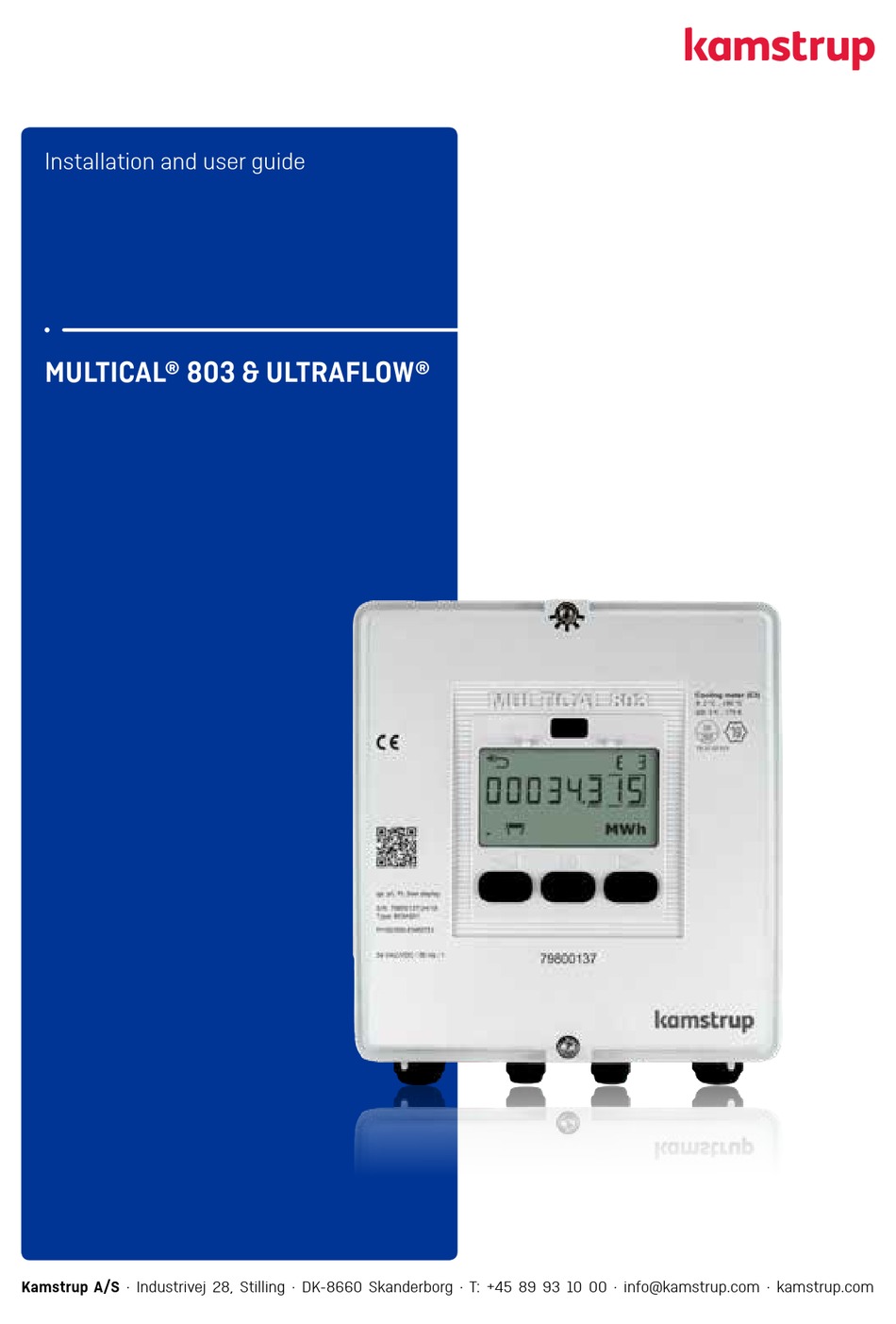 KAMSTRUP MULTICAL 803 INSTALLATION AND USER MANUAL Pdf Download ...