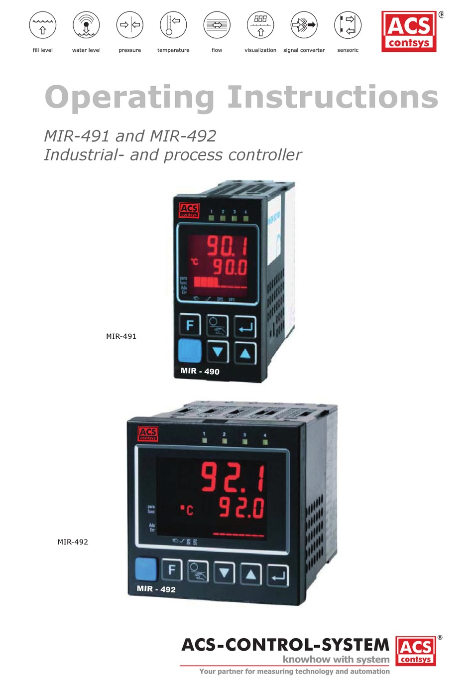 ACS CONTSYS MIR-491 OPERATING INSTRUCTIONS MANUAL Pdf Download | ManualsLib