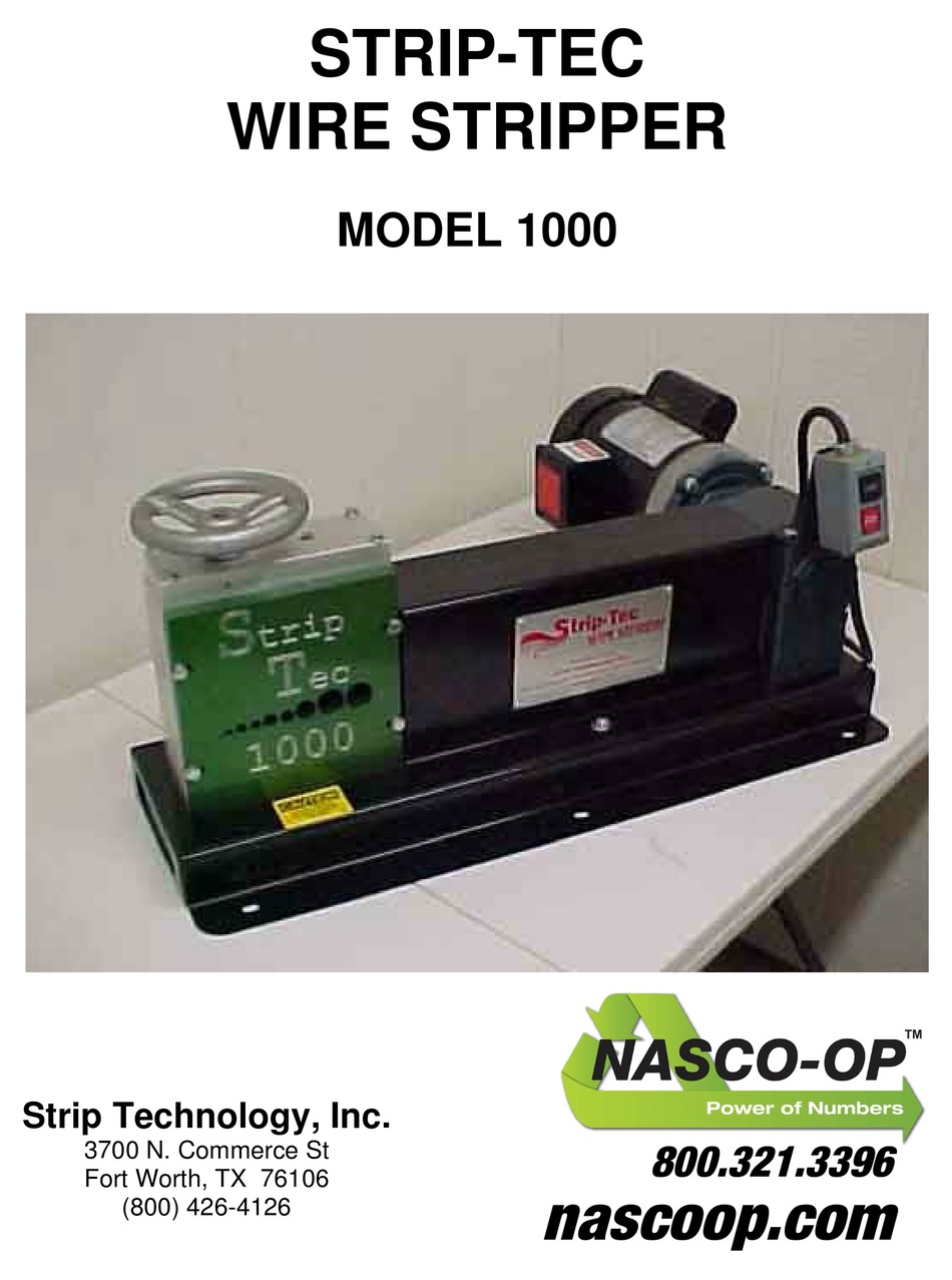 STRIP TECHNOLOGY STRIP-TEC 1000 MANUAL Pdf Download | ManualsLib