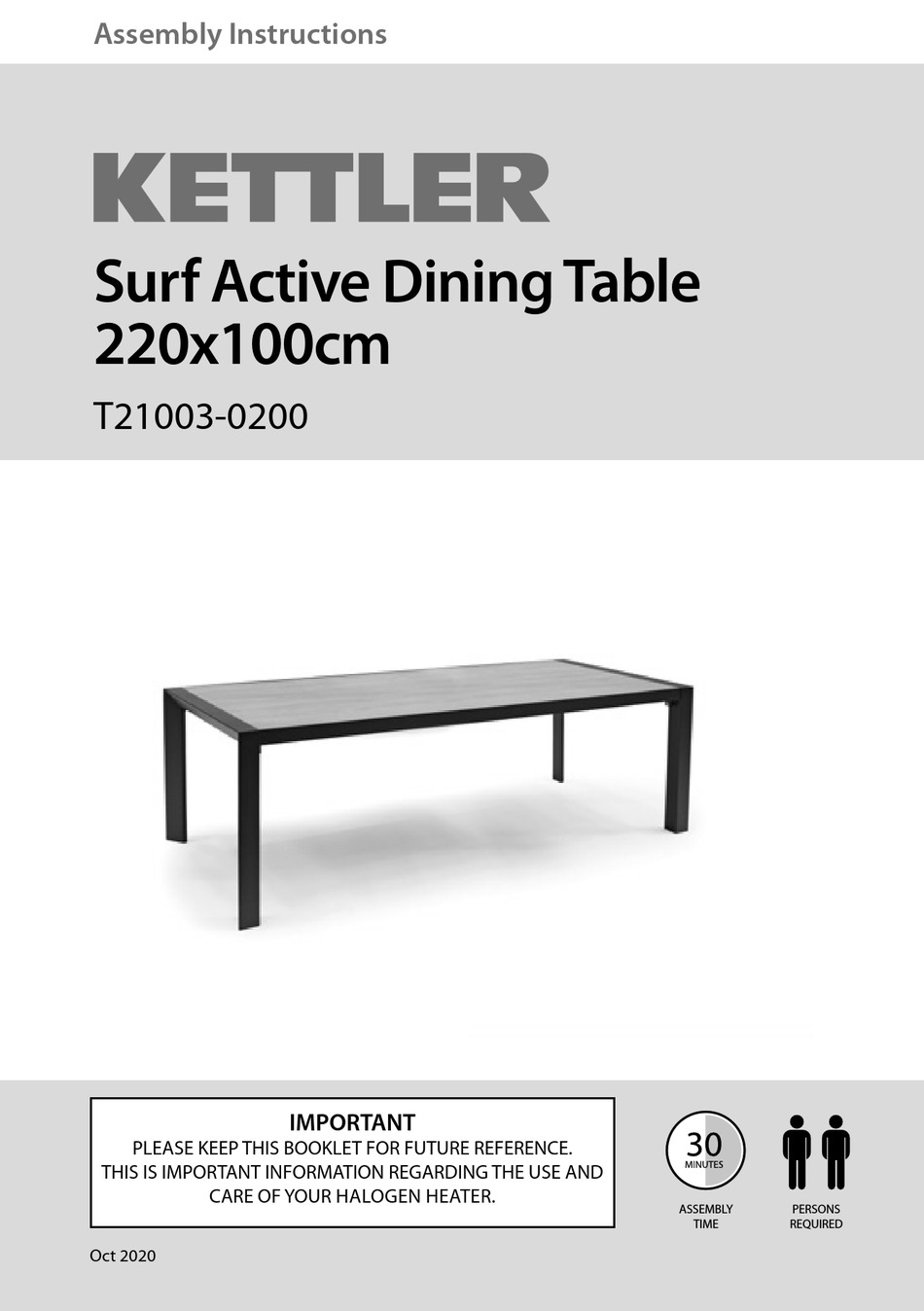 KETTLER SURF ACTIVE T21003-0200 ASSEMBLY INSTRUCTIONS MANUAL Pdf Download | ManualsLib