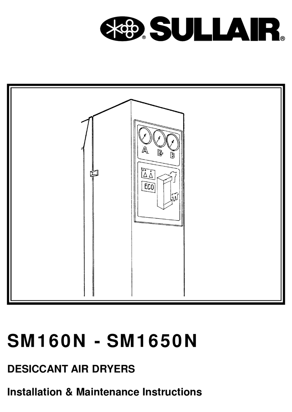 SULLAIR SM-160N INSTALLATION & MAINTENANCE INSTRUCTIONS MANUAL Pdf ...