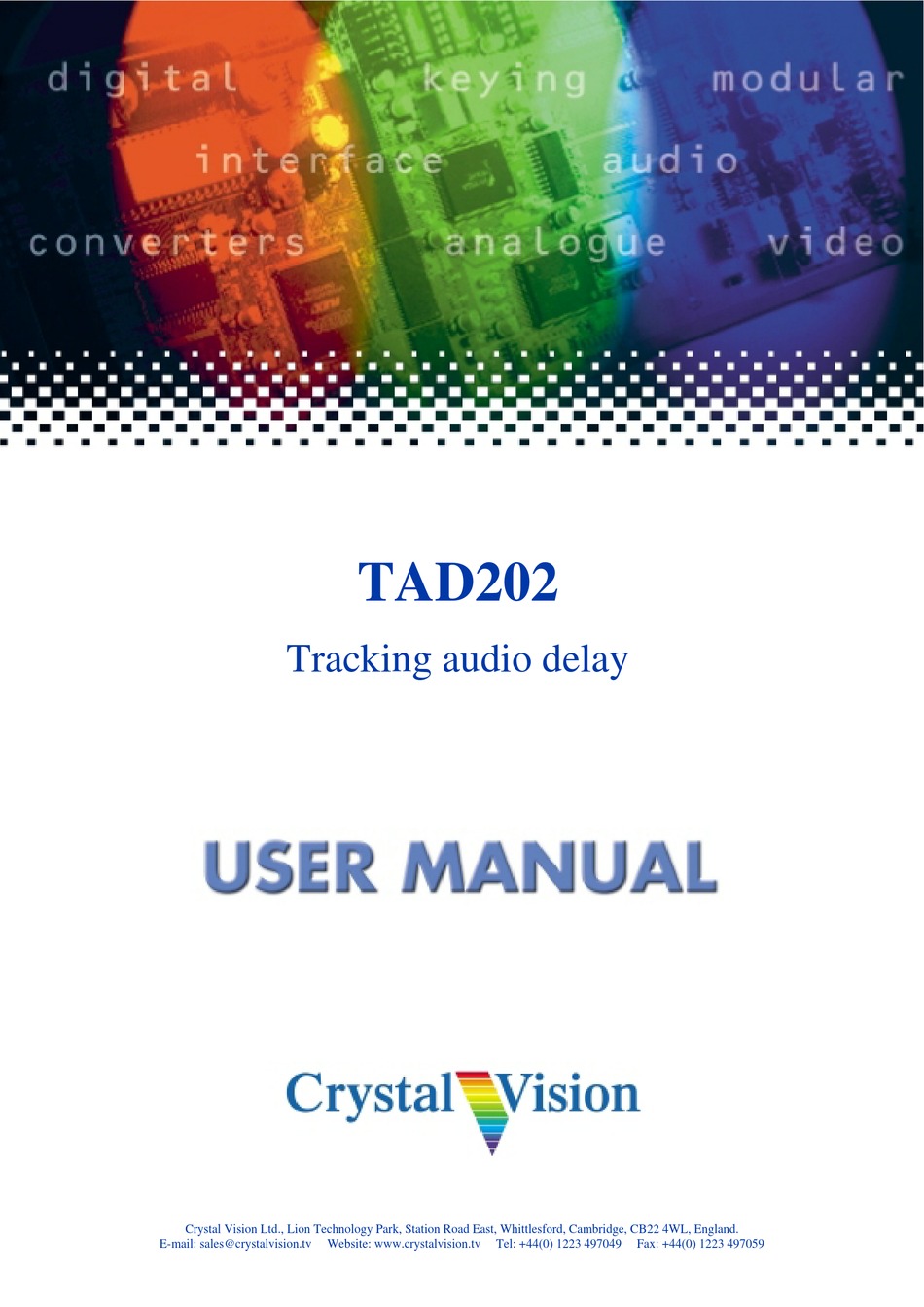 CRYSTAL VISION TAD202 USER MANUAL Pdf Download | ManualsLib